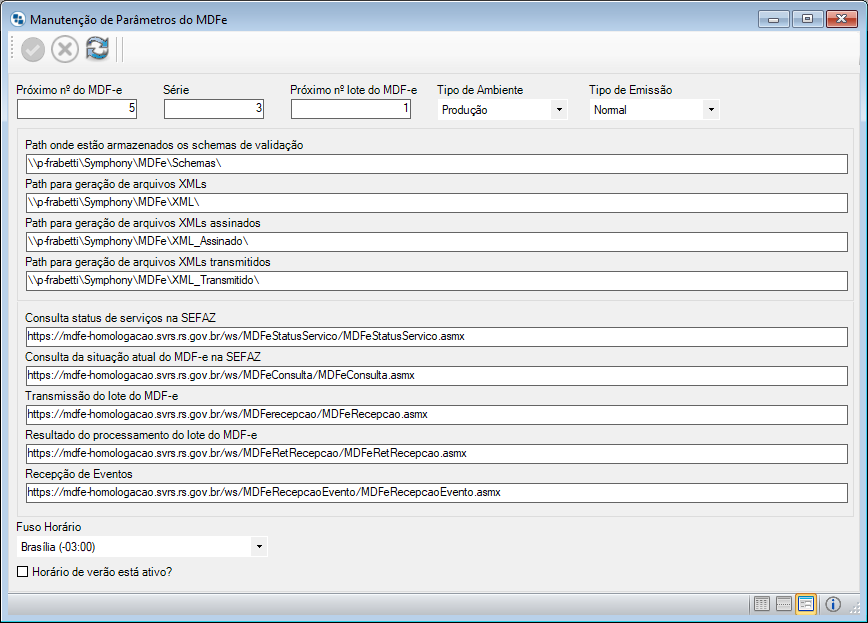 Definindo Parâmetros do MDF-e – Dataplace EAD & WebHelp